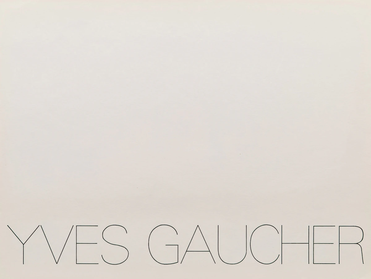 Yves Gaucher - Transitions | Cowley Abbott