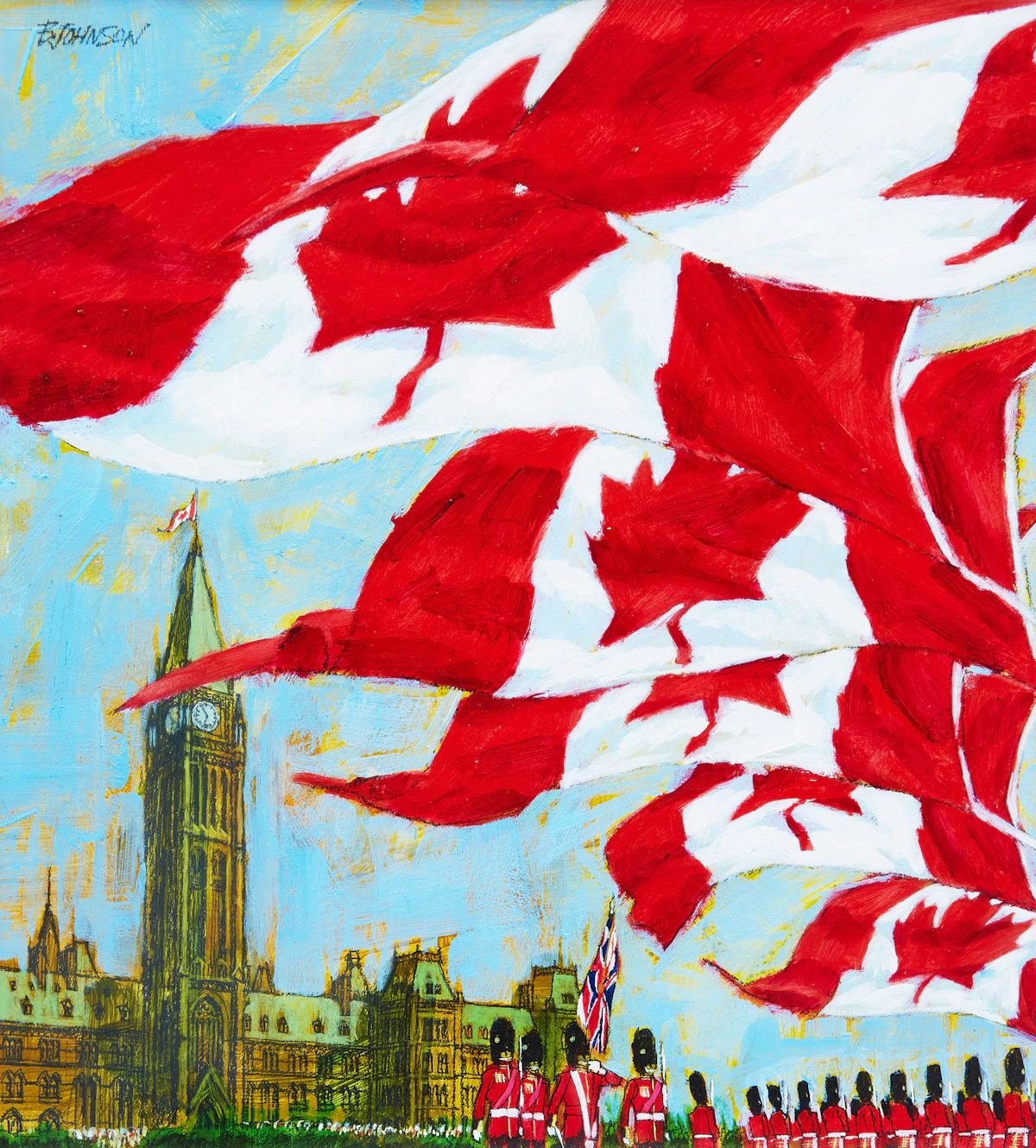Bruce Henderson Johnson - Flags on Parliament Hill | Cowley Abbott