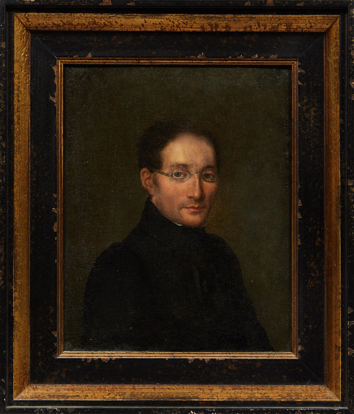 19th Century French School - Portrait of a Bespectacled Gentleman ...