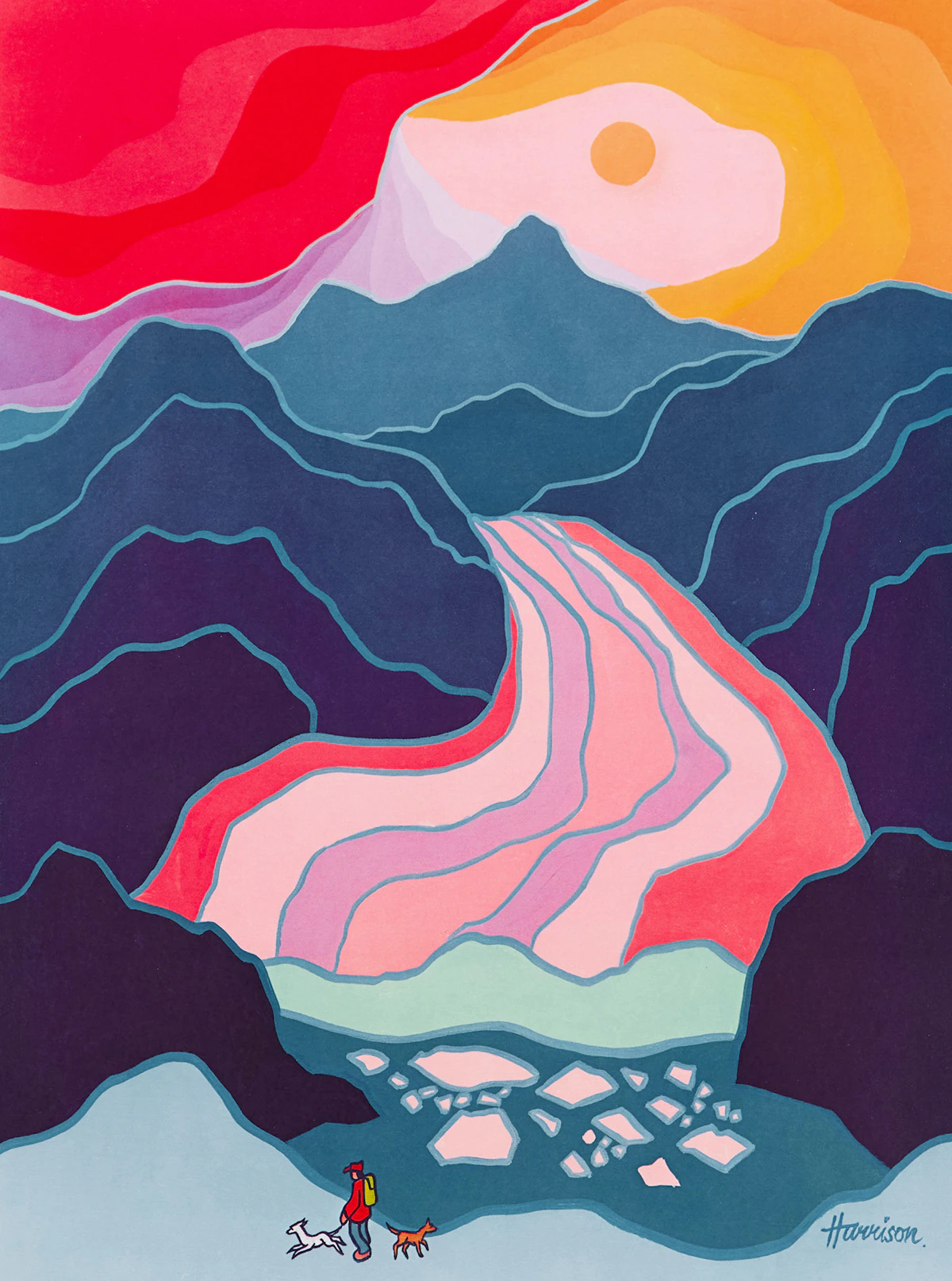 Ted Harrison - Monty’s Glacier; Sledding | Cowley Abbott