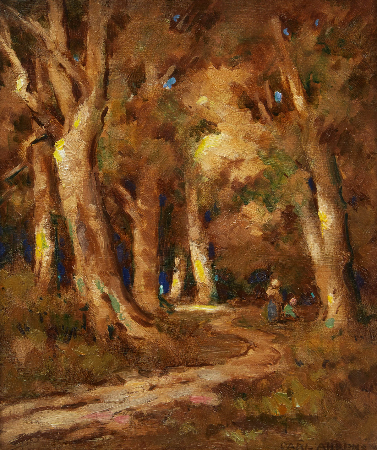 Carl Henry von Ahrens - Forest Path with Figures | Cowley Abbott