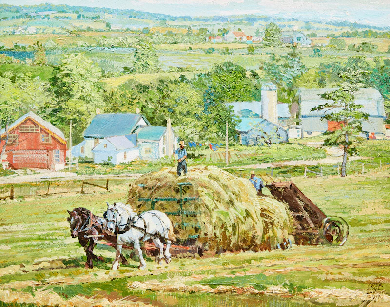 Peter Etril Snyder - Loading Hay Near Hawkesville | Cowley Abbott