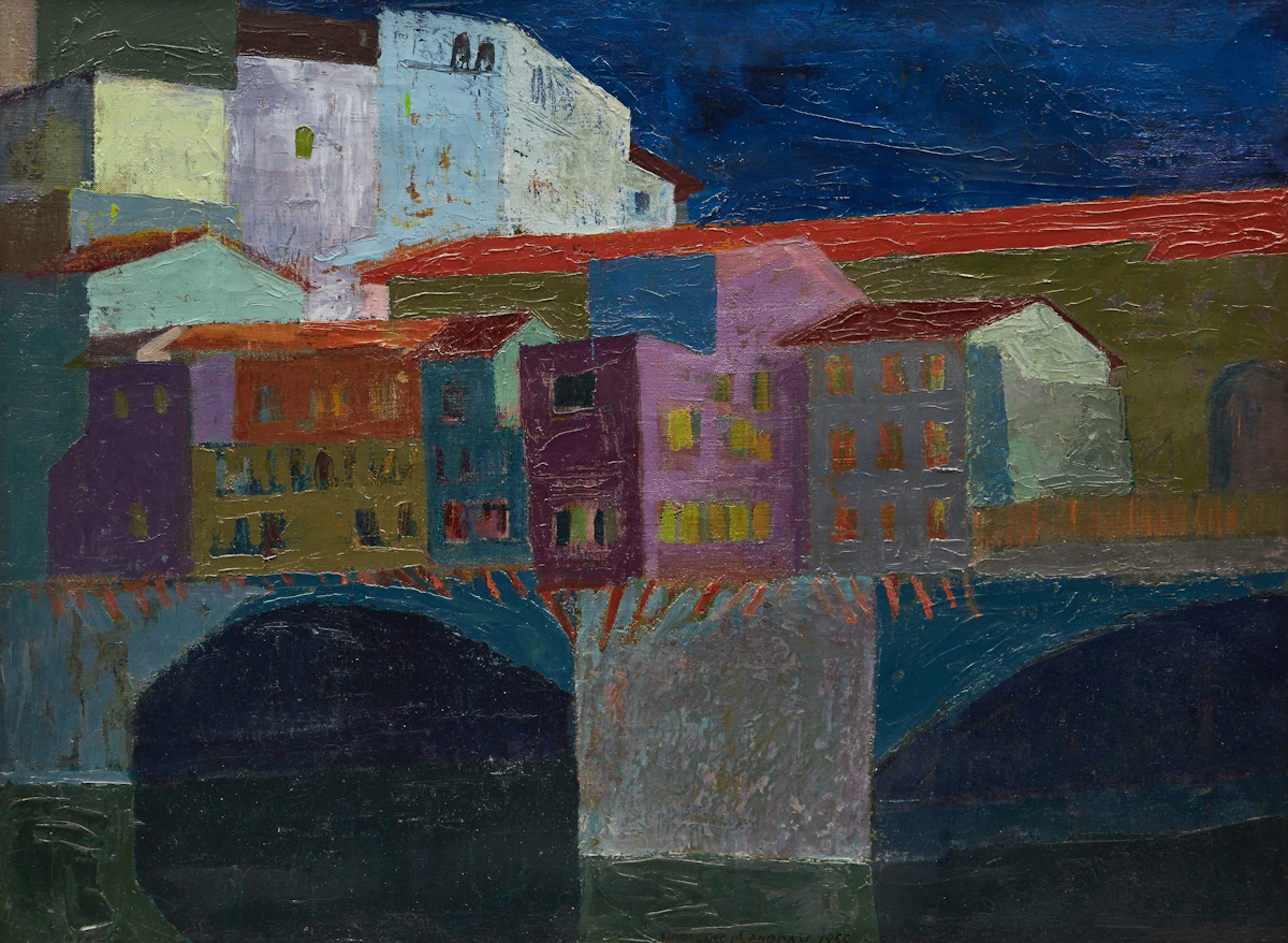 Hortense Mattice Gordon - Untitled (Landscape with Bridge) | Cowley Abbott