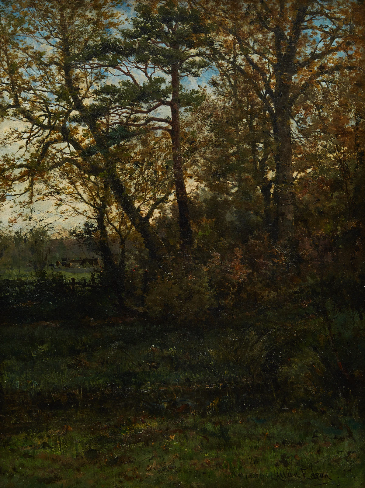 Aaron Allan Edson - Forest Scene with Farmhouse | Cowley Abbott