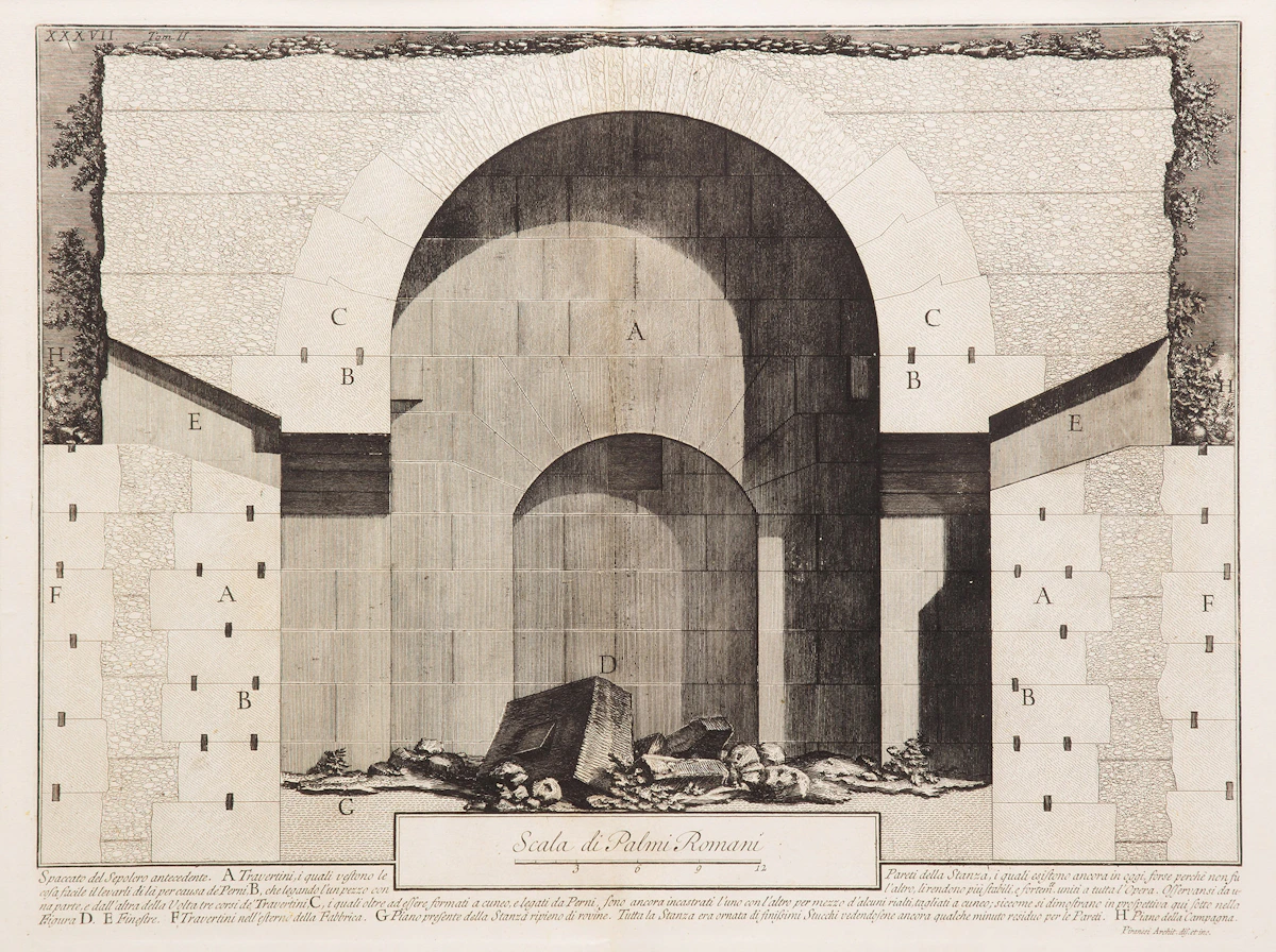 Giovanni Battista Piranesi - Scala di Palmi Romani; Parere su l ...