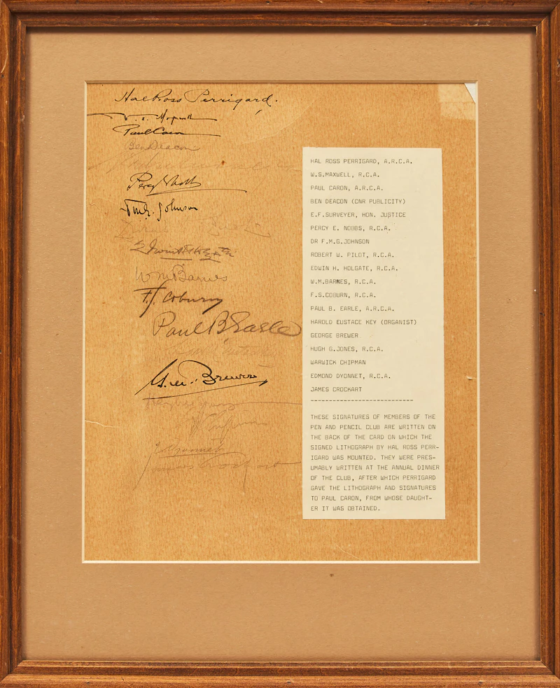 Hal Ross Perrigard - Signatures of the Members of the Pen and Pencil ...