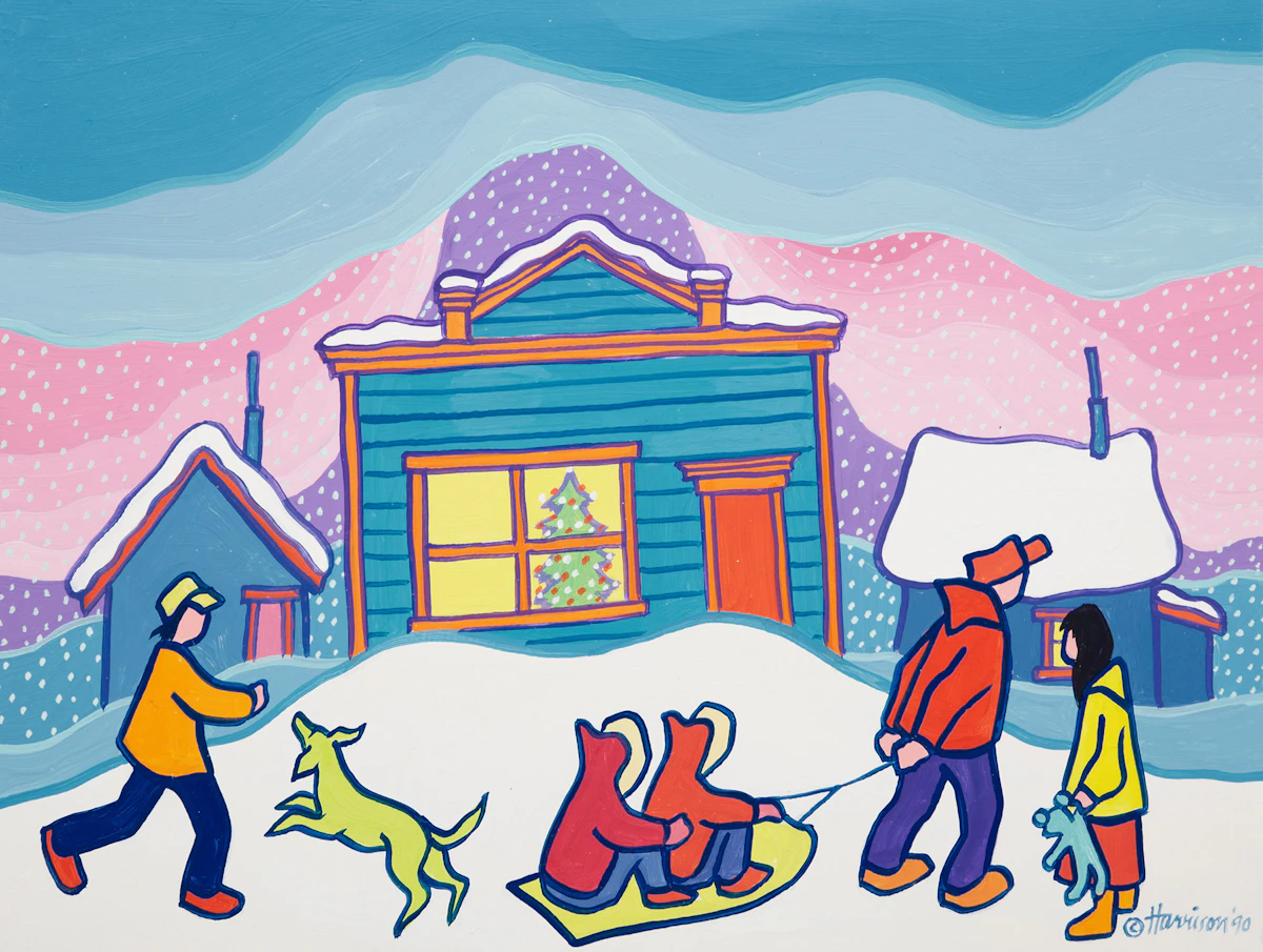 Ted Harrison - Season of Joy (Design for Christmas Card) | Cowley Abbott
