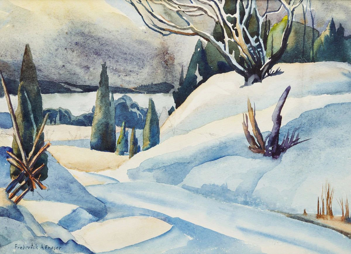 Frederick Alexander Fraser - Snowy Road, Winter | Cowley Abbott