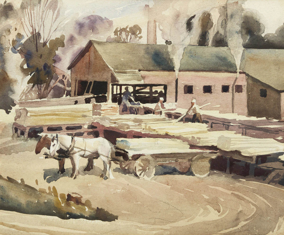 Frederick Alexander Fraser - Untitled (Sawmill Loading the Wood ...